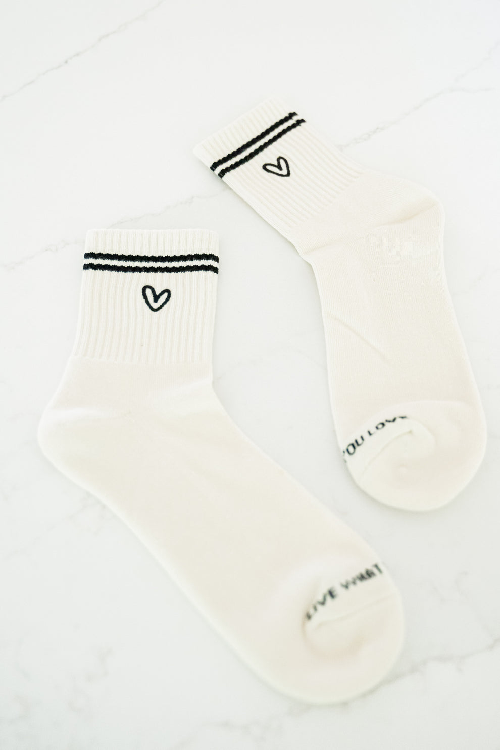 Live What You Love: Cozy Creme Socks With Hearts – House of Shan